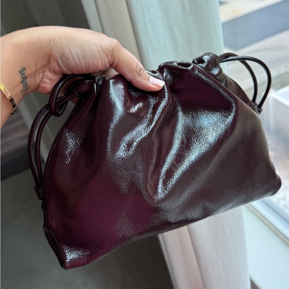 COS | Bags | Cos Mini Cavatelli Clutch Bag Leather Bordeaux New | Poshmark